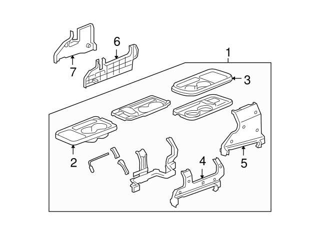 81590-S9A-A21ZB - Table Assembly, L Center *YR239L* (Ivory) - 2005-2006 ...