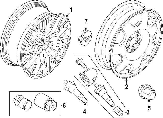 2024 Ford Mustang Wheel, Alloy PR3Z-1007-G | TascaParts.com
