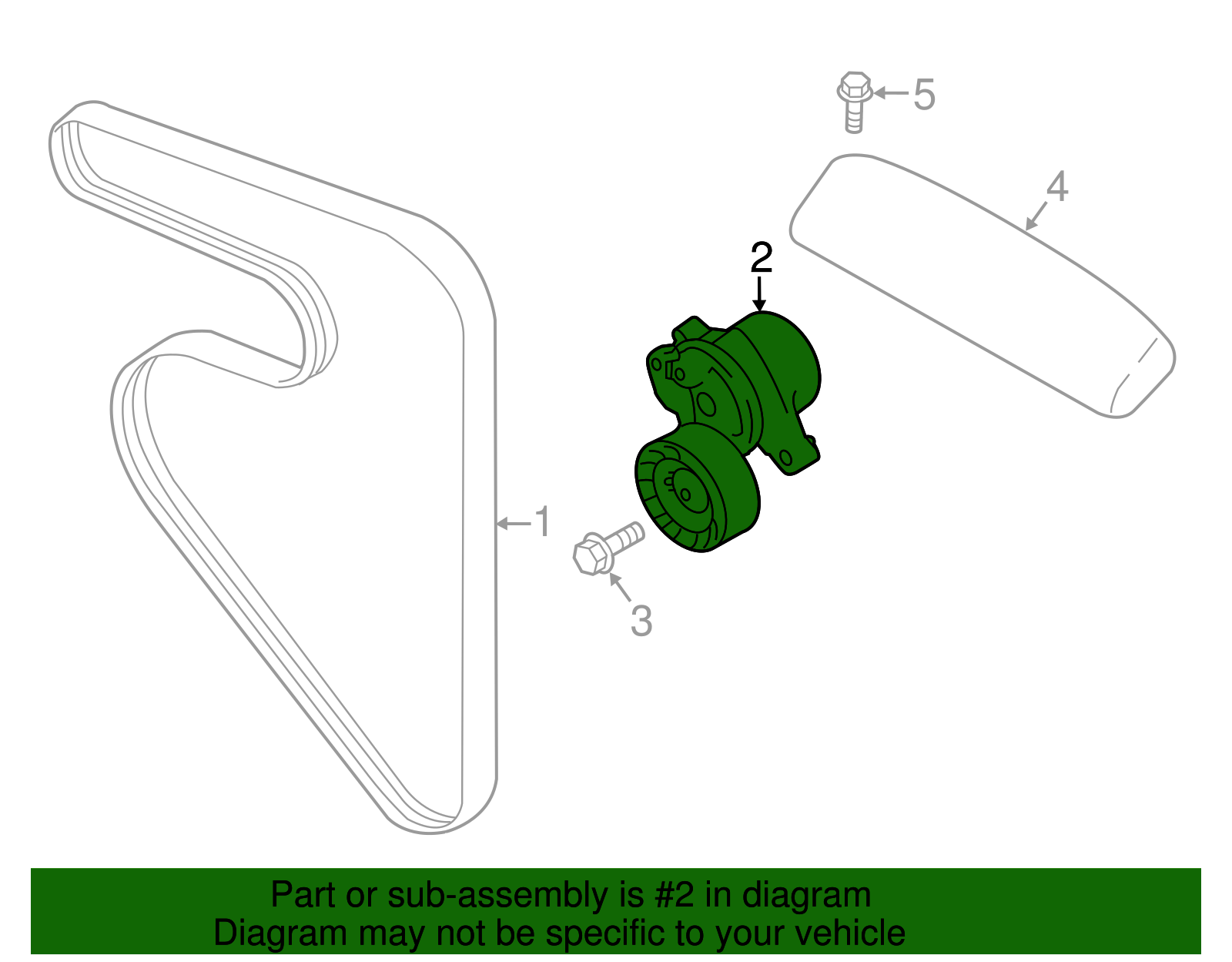 2016-2025 Subaru Serpentine Tensioner 23769AA080 | Subaru Parts Store