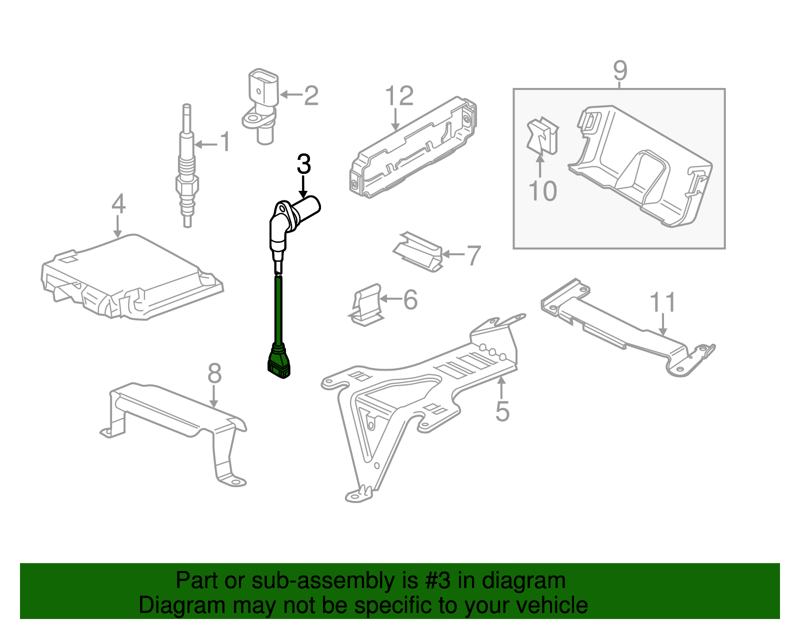 2009-2014 Audi Q7 Speed Sensor 077-905-381-K | Audi USA Parts