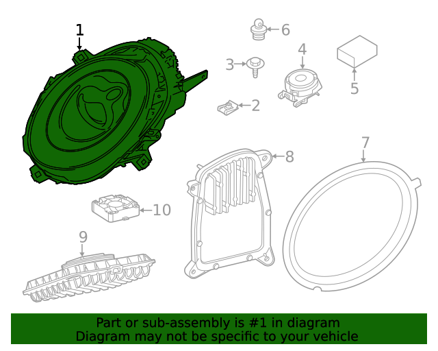 63-11-8-737-598 - Headlight, LED, AHL, right 2019-2021 Mini ...