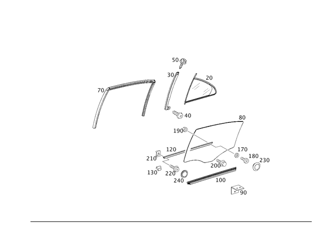 211-730-02-19 - Window Divider 2003-2009 Mercedes-Benz | Mercedes-Benz ...