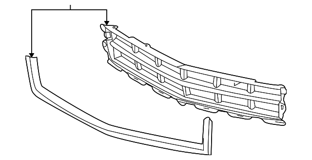 2010-2012 Cadillac SRX Grille Asm-Rad Lwr 25778326 | GM Parts Center