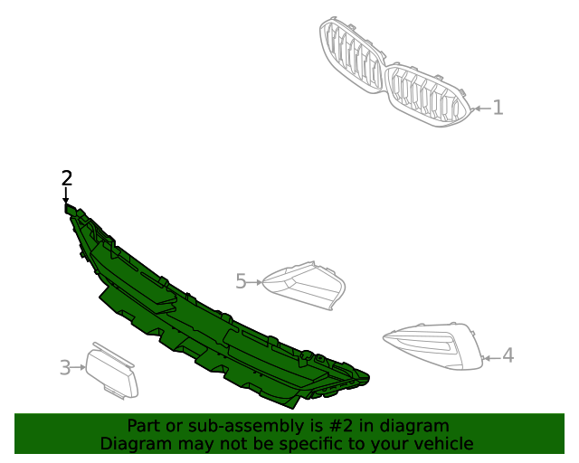 51-11-7-496-957 - Lower Grille - 2020-2024 BMW | Buy BMW Parts Now