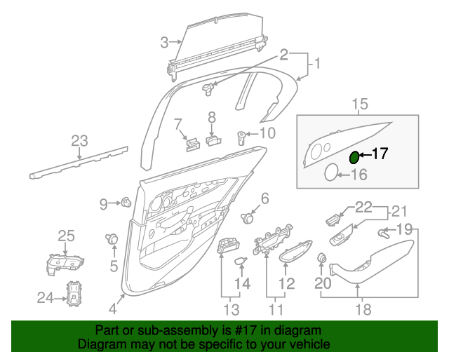213-727-55-00-64 - Speaker Cover 2017-2021 Mercedes-Benz ...