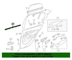 213-735-07-65 - Belt Weather-Strip 2017-2023 Mercedes-Benz | Mercedes ...