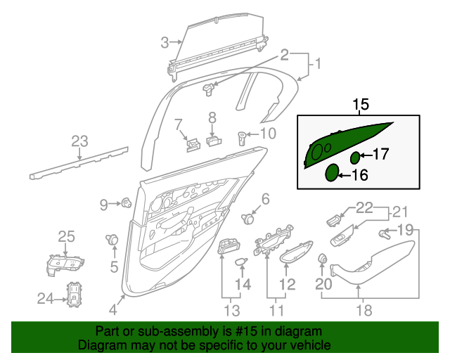 213-730-22-05 - Center Molding - 2017-2020 Mercedes-Benz ...
