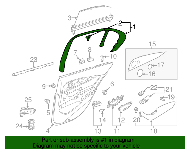 213-737-02-00-9051 - Window Trim 2017-2023 Mercedes-Benz | Mercedes ...