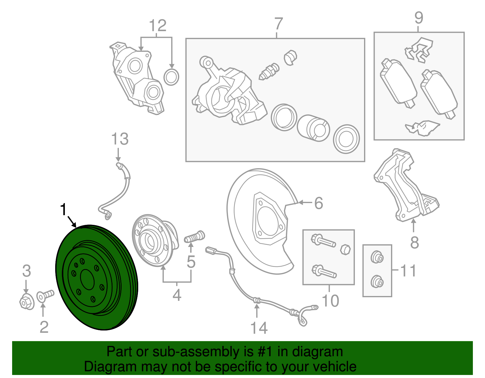 2017-2025 GM Rear Disc Brake Rotor 13516726 GM | GMPartsDirect.com