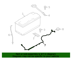 2019-2020 Kia K900 Battery Cable 91850-J6010 | QuirkParts