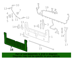 2020-2024 GM Pickup Box Tailgate Access Hole Cover 84629594 ...