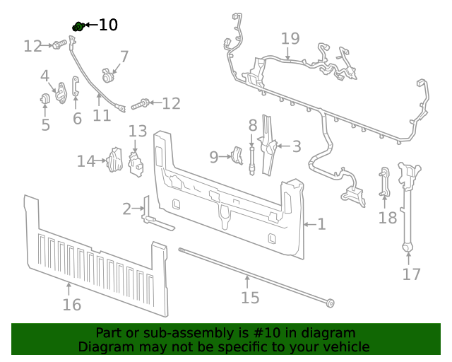 84606970 - Tailgate Striker Plate - 2020-2023 GM | OEM Parts Quick