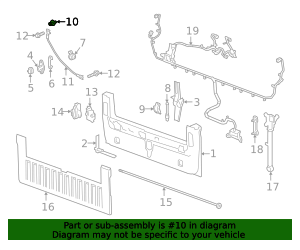 2020-2023 GM Tailgate Striker Plate 84606970 | GMPartsDirect.com