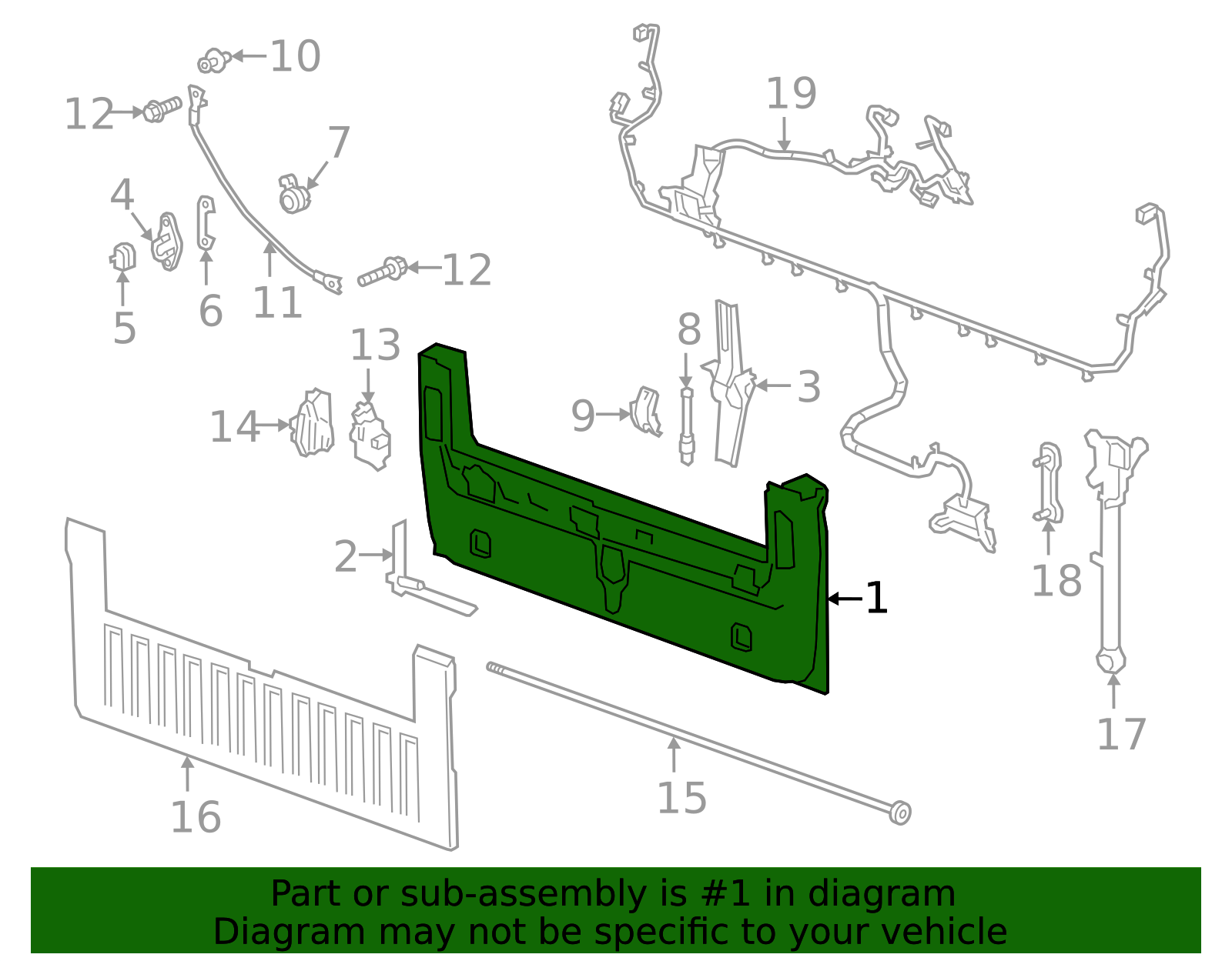2020-2025 GM Tailgate 84745234 GM | GMPartsDirect.com