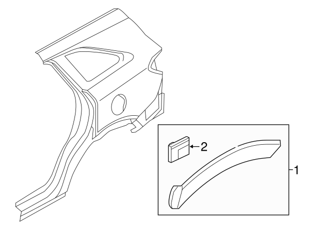 87741-C6000 - Wheel Opening Molding - 2016-2020 Kia Sorento | Kia Auto ...