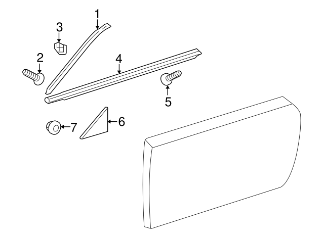 75712-53030 - Door Belt Molding 2010-2015 Lexus | AutoNationParts.com
