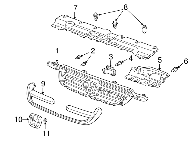 90116-SP0-003 - Plate Clip 2002-2004 Honda CR-V | Honda Parts Online