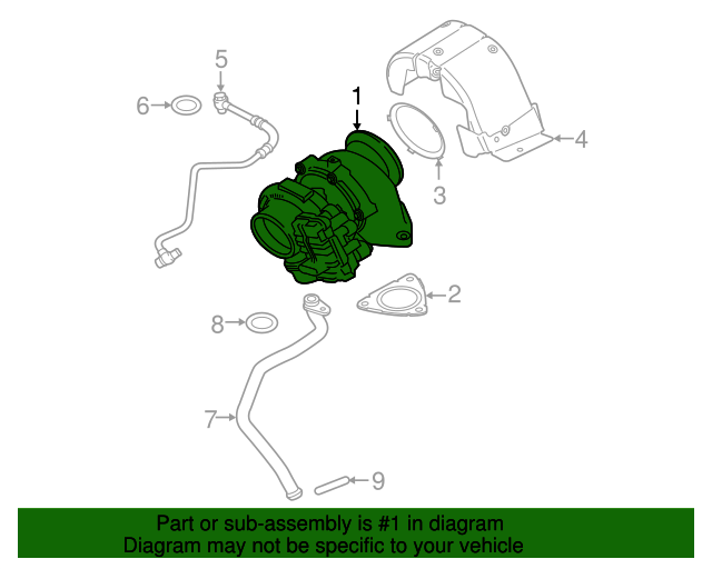 JDE40740 - Turbocharger 2017-2019 Jaguar | AutoNationParts.com