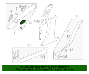 84740994 - Black Driver Side Radio Windshield Side Garnish Molding ...