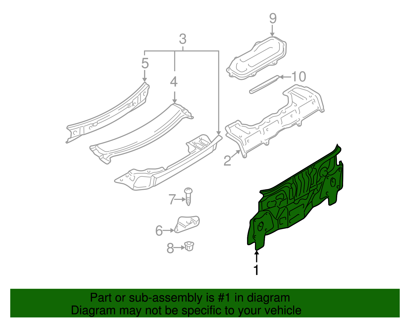 NC10-70-750H - OEM NEW 1999-02 Mazda Miata Rear End Body Panel 10th ...