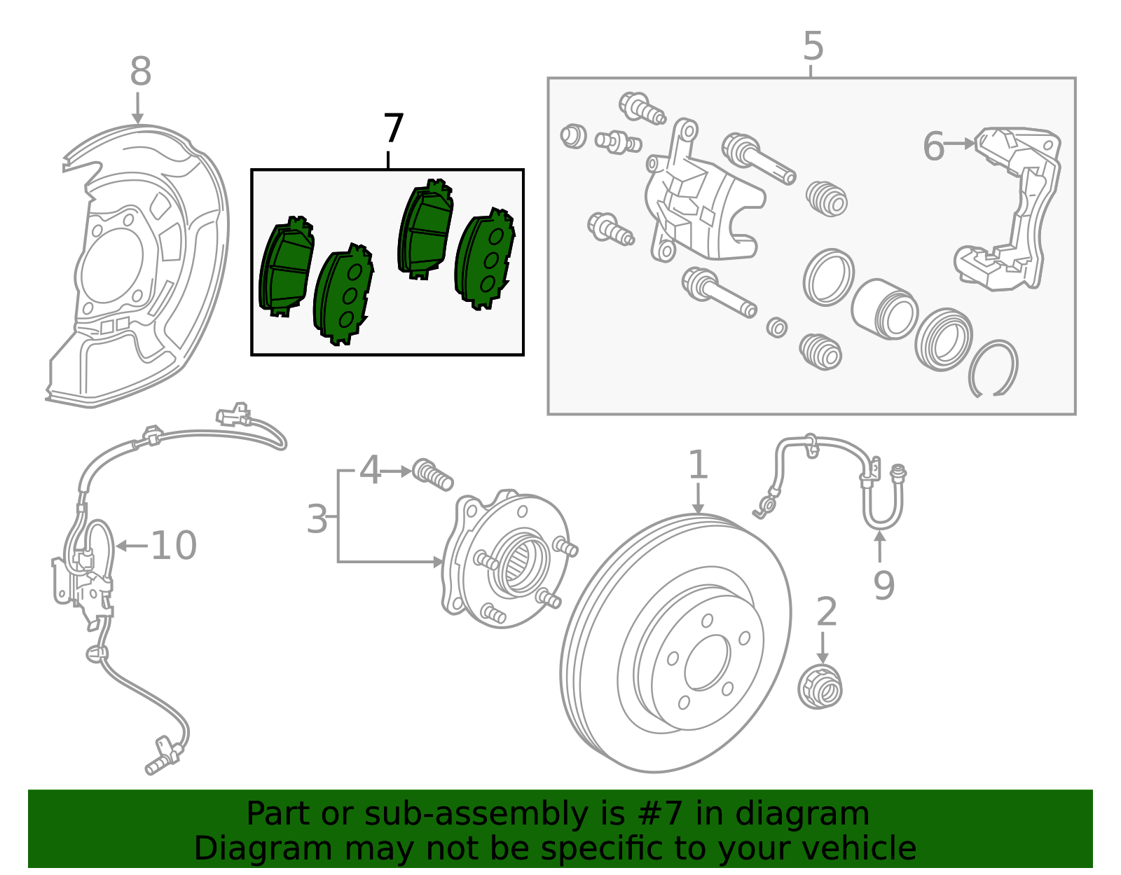 2019-2025 Toyota Brake Pads 04465-12670 | Retail Performance Auto Parts