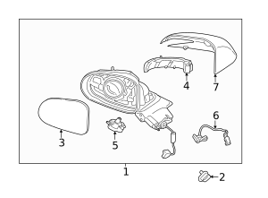 87611-S2060 - Door Mirror Glass 2020 Hyundai Santa Fe | AutoNationParts.com