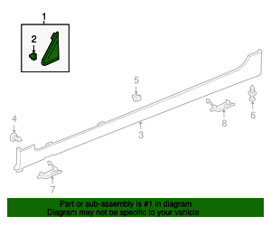 2011-2016 Chevrolet Front Passenger Side Upper Body Side Applique ...