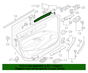 561-867-410-C-3H5 - Door Trim Molding 2016-2019 Volkswagen Passat ...
