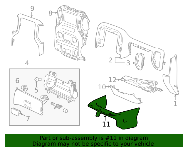 2019-2023 GM Lower Extension 84449027 | Auto Parts Express