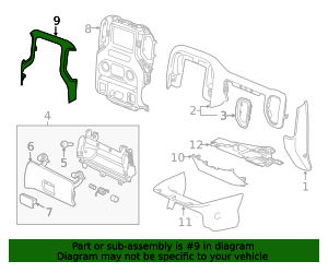84002448 GM Center Bezel | GM Parts Store