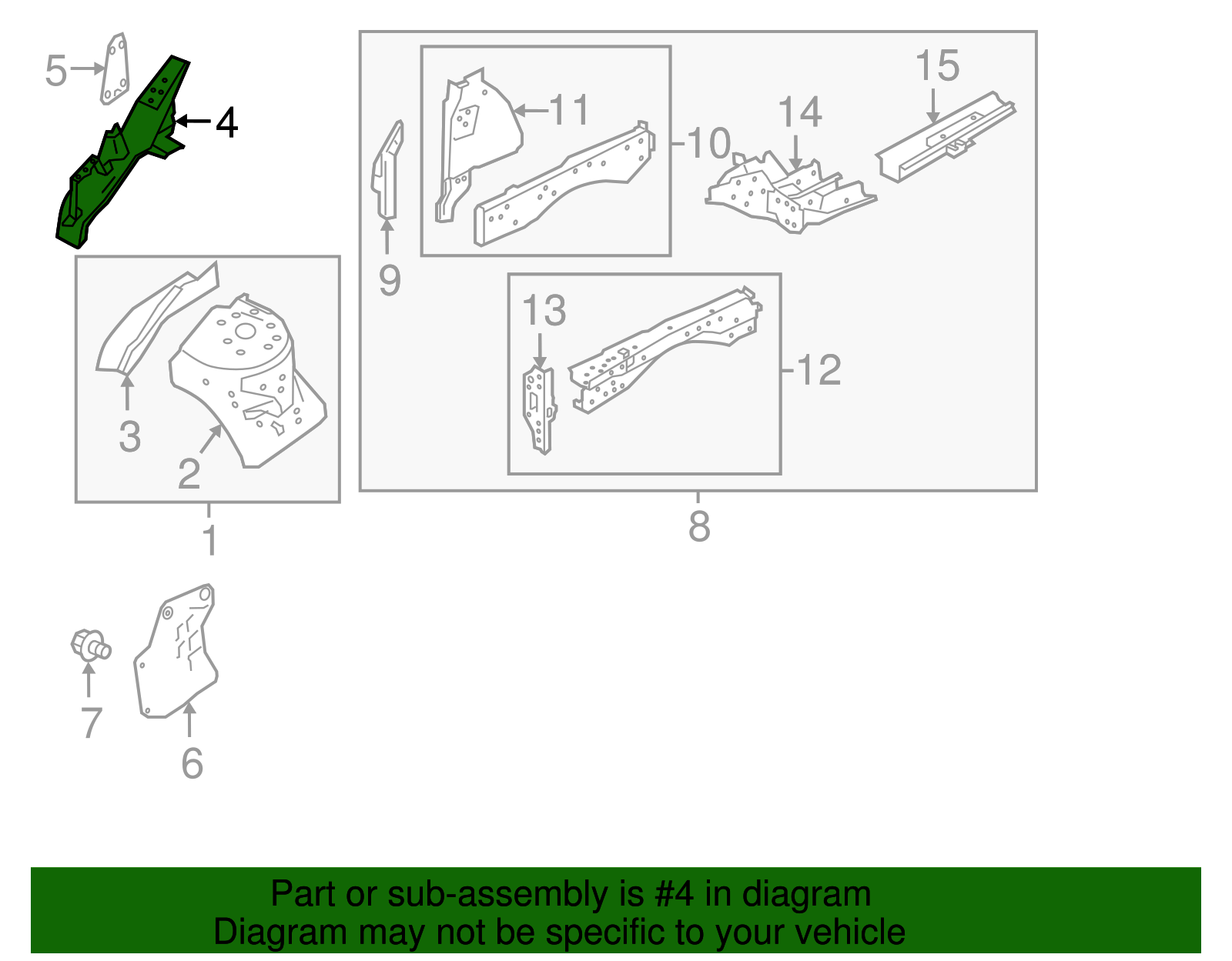 2015-2024 Nissan Murano Upper Rail F4181-5AAMA | Nissan Parts Store