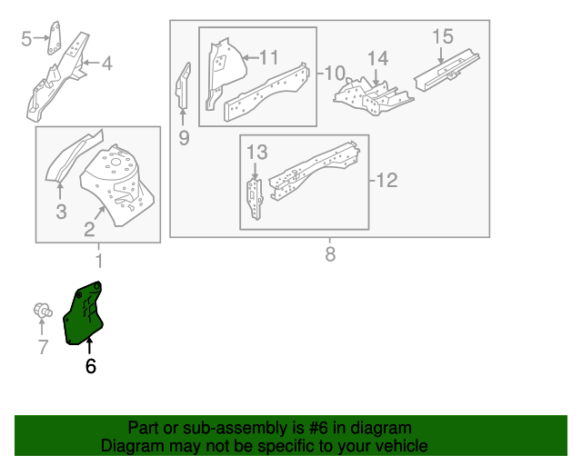 2015-2023 Nissan Murano Fender Liner 63840-9UF0A | Parts for Nissans