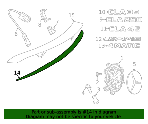 118-790-06-00-64-9696 - Spoiler 2020-2023 Mercedes-Benz ...