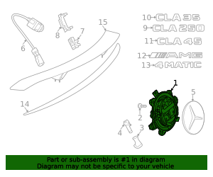 099-750-01-00-28 - Deck Lid Handle 2019-2023 Mercedes-Benz ...