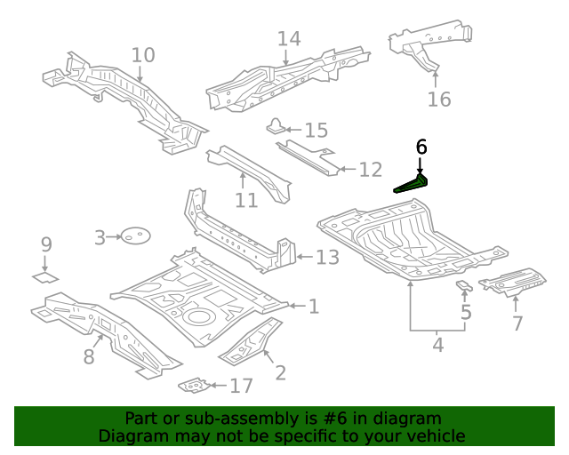 57692-0R010 - Floor Support 2019-2023 Toyota | Longo Toyota Parts