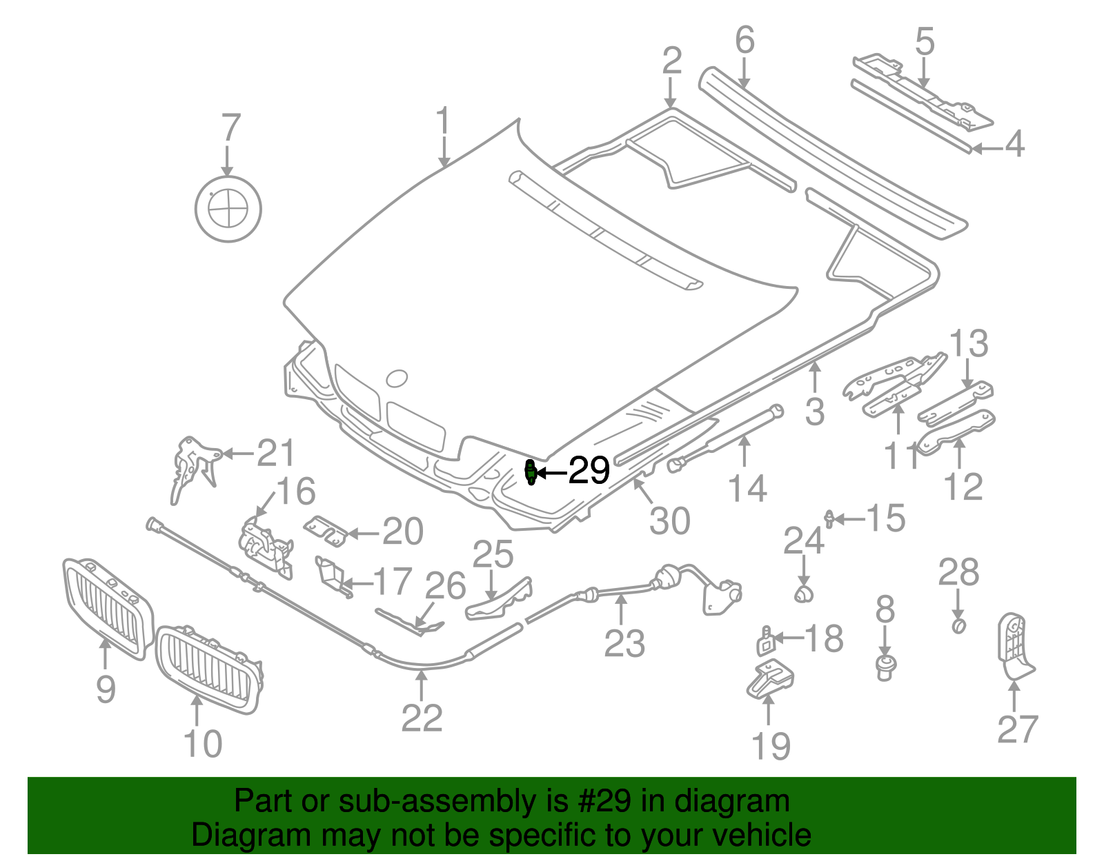 BMW 1995-2001 BMW Bumper 51-23-8-186-700 | BMW AutoNation Parts