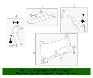 2018-2022 Ford Quarter Trim Panel Fastener W718230-S300 | OEM Parts Online
