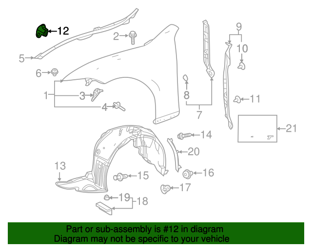 2018-2021 Lexus Air Guide 53153-50010 | OEM Parts Online