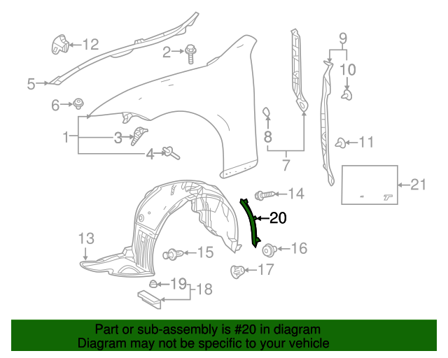 2018-2021 Lexus Wheel Opening Molding 75871-50080 | OEM Parts Online