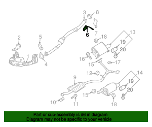 1999-2013 Subaru Exhaust System Hanger Bracket 44021AE000 | Subaru ...