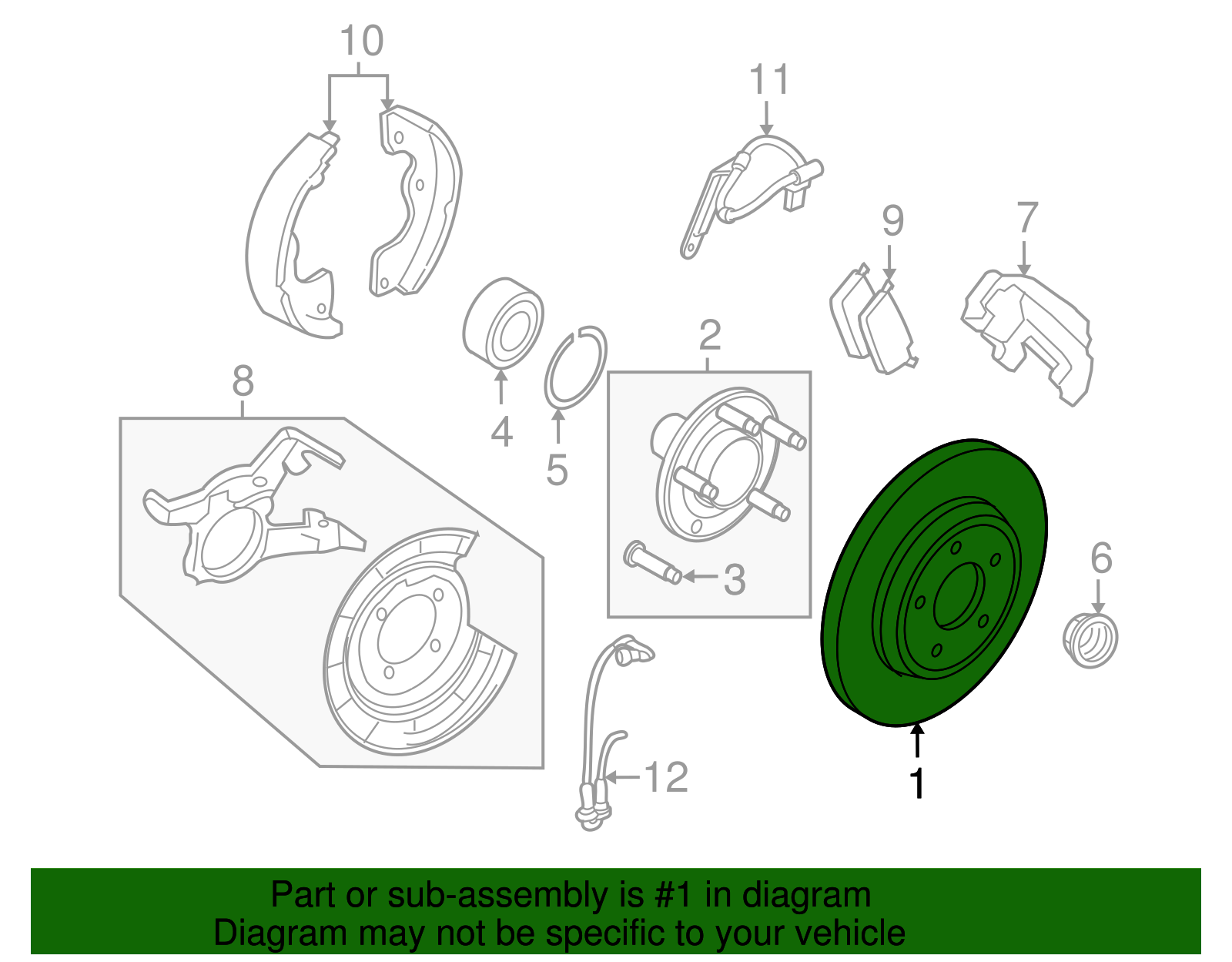 Genuine OEM Ford Part - Rotor 5U2Z-1V125-Z | Genuine OEM Ford Parts ...