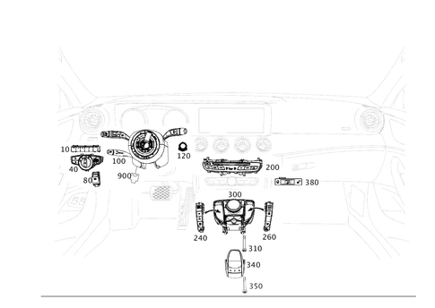 Switch in Instrument Panel and Center Console for 2019 Mercedes-Benz ...
