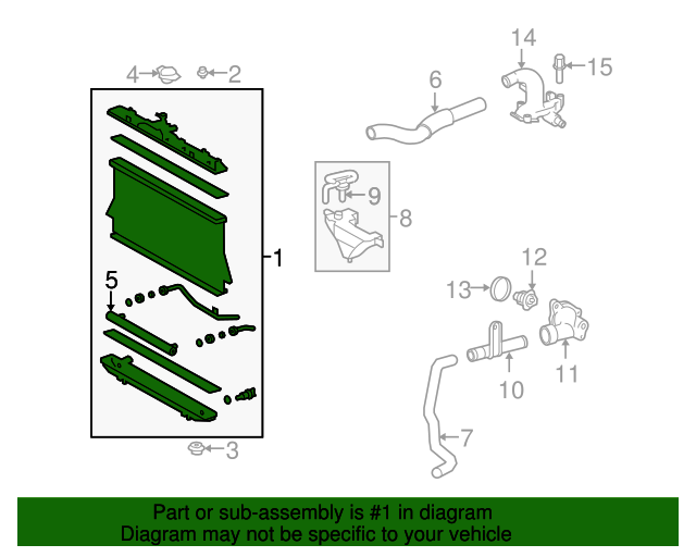 16041-36060 - Radiator Assembly - 2009-2011 Toyota Highlander | OEM ...