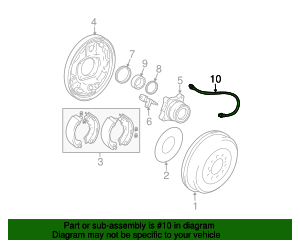2005-2011 Toyota Tacoma Brake Hose 90947-A2003 | Toyota Parts Center