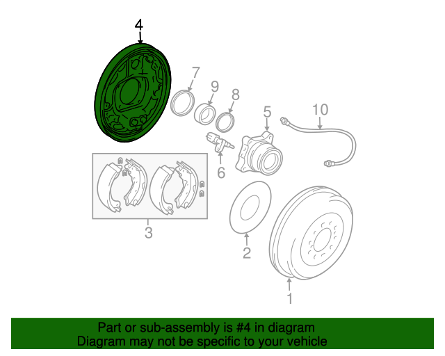 2005-2023 Toyota Tacoma Backing Plate 47044-04030 | Toyota Parts Express