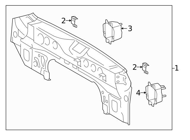 58322-48030 - Bumper Cover Support Rail Brace 2018-2022 Lexus ...