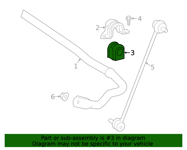 2020-2022 Toyota Corolla Stabilizer Bar Bushing 48815-02340 | Toyota ...