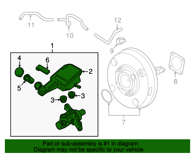 D6010-3BA6B - Master Cylinder 2012-2019 Nissan | Nissan Parts ...