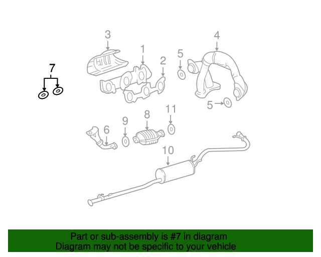 90917-06086 - Catalytic Converter Gasket - 1999-2004 Toyota | OEM ...