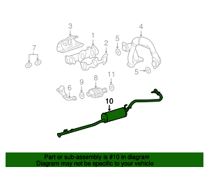 17405-07030 - Muffler & Tail Pipe - 2000-2004 Toyota Tacoma | OEM ...